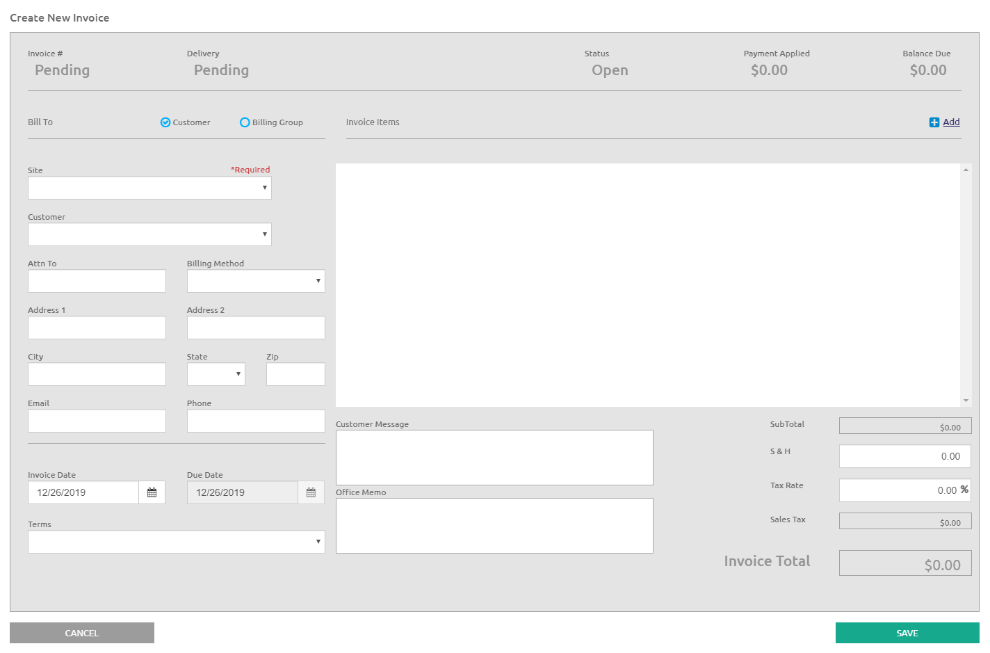Manage Invoices in Accounts Receivable