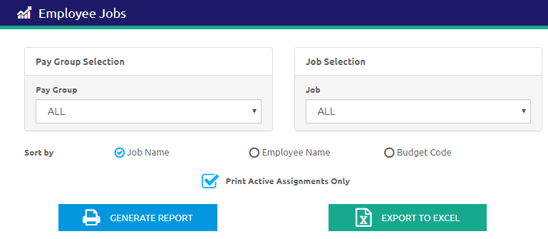 Employee Jobs Report