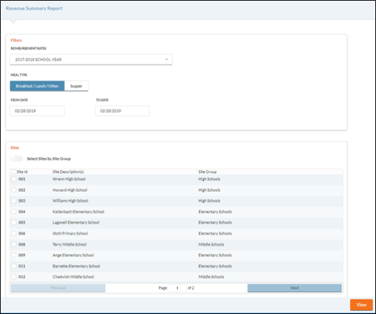 Revenue Summary Report
