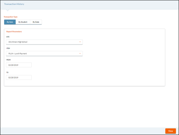 Transaction History Report